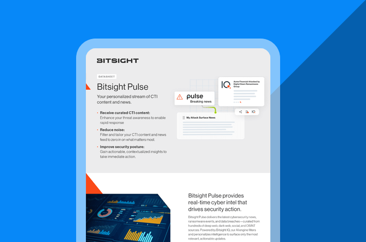 Data sheet: Bitsight Pulse | Bitsight